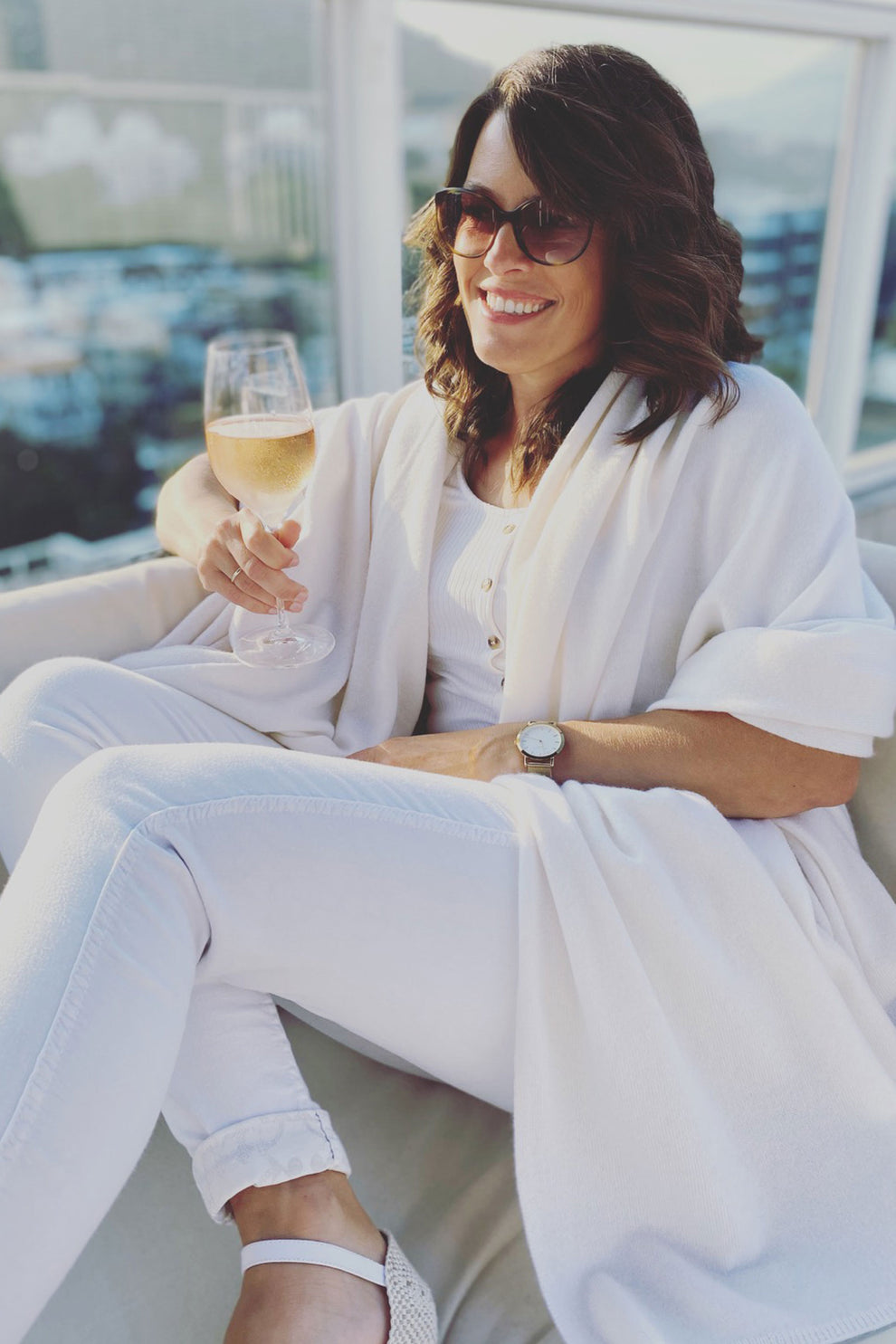 Winter White Travel Wrap – Story Cashmere